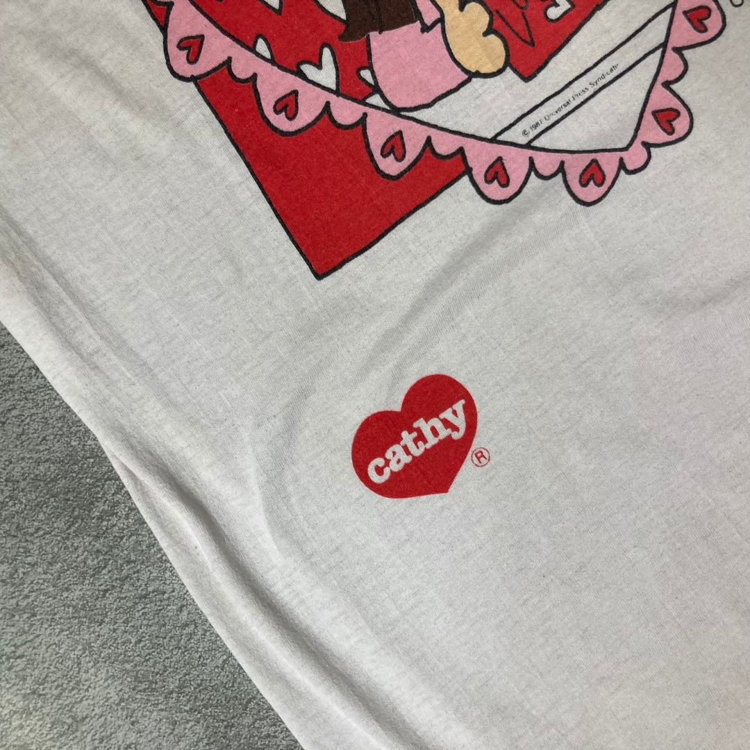 Vintage 80's Cathy Comic Strip Ringer T-shirt, Women's Fashion, Tops ...