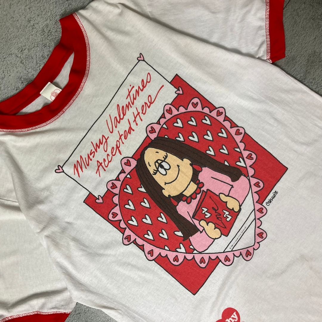 Vintage 80's Cathy Comic Strip Ringer T-shirt, Women's Fashion, Tops ...