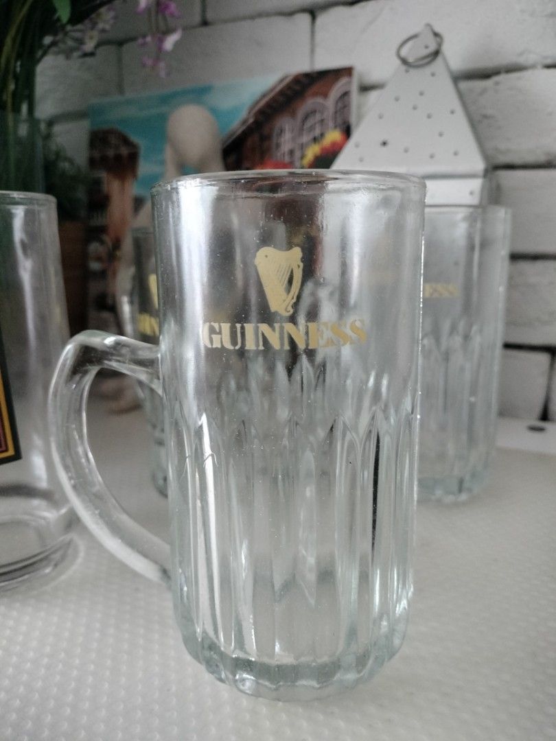 Vintage Beer Glasses Guinness/Tiger/Carlsberg/Anchor, TV & Home ...