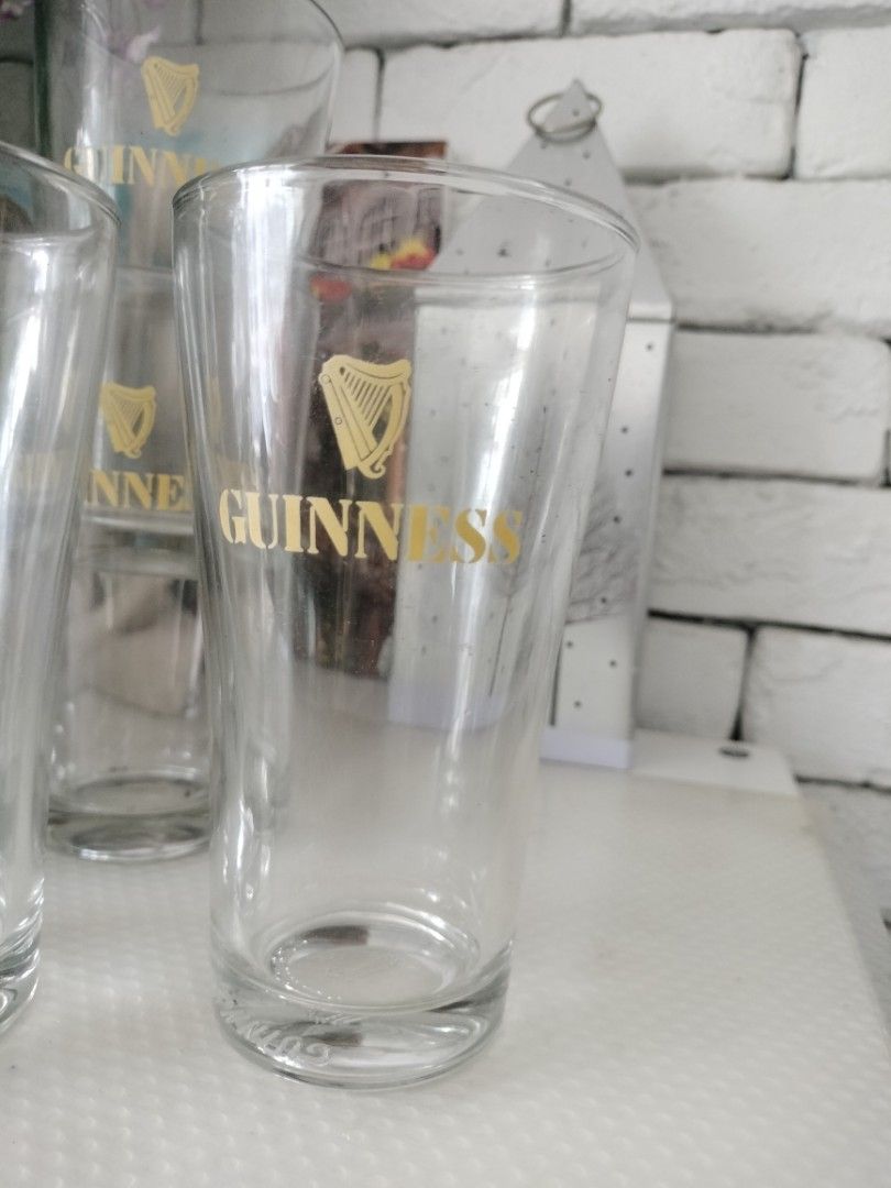 Vintage Beer Glasses Guinness/Tiger/Carlsberg/Anchor, TV & Home ...