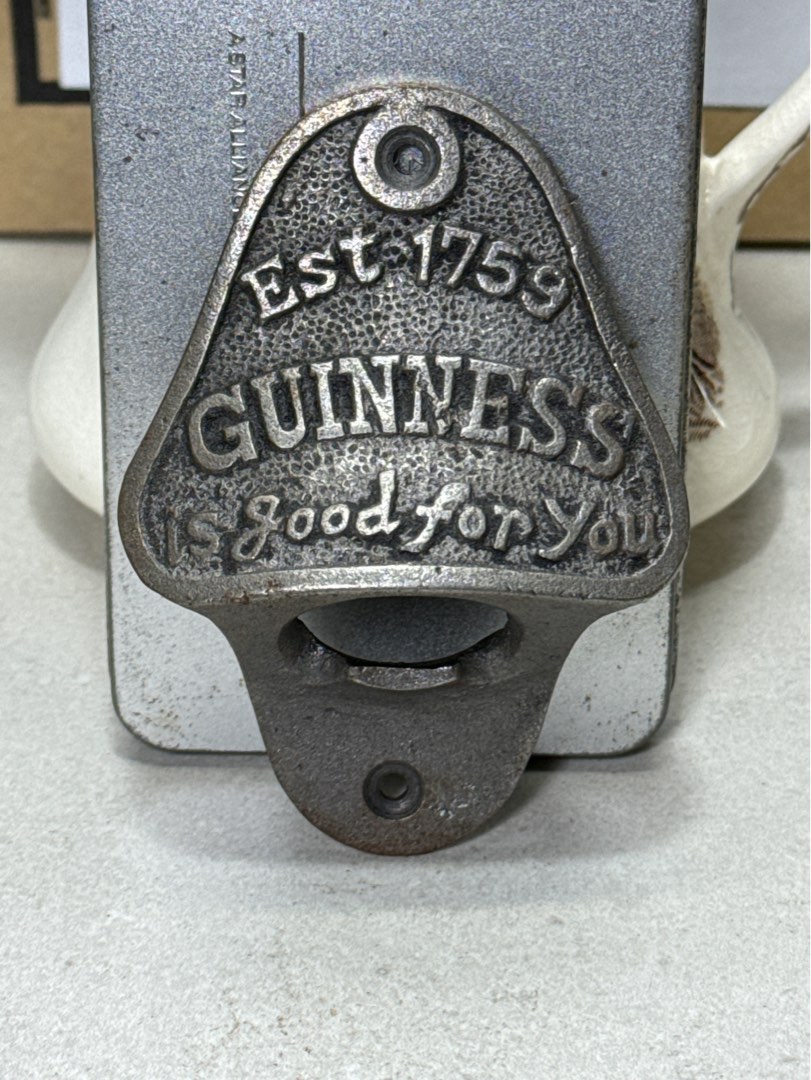 Vintage Wall-Mounted GUINNESS Bottle Cap Steel Opener, Hobbies & Toys ...