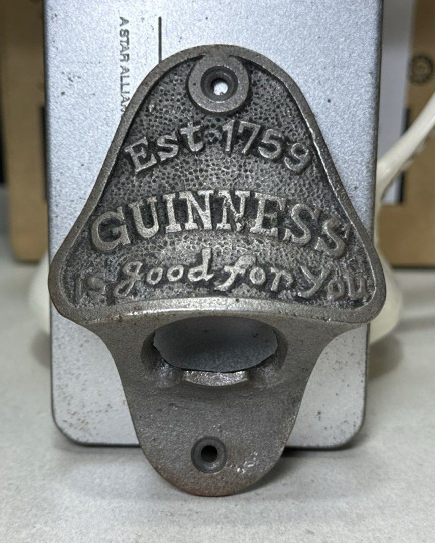 Vintage Wall-Mounted GUINNESS Bottle Cap Steel Opener, Hobbies & Toys ...