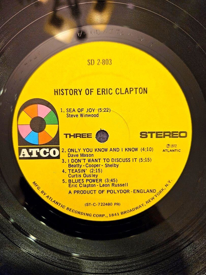 Vinyl Record: Eric Clapton - History Of Eric Clapton [Genre: Rock ...