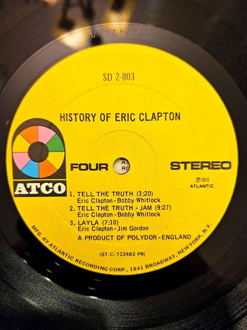 Vinyl Record: Eric Clapton - History Of Eric Clapton [Genre: Rock ...