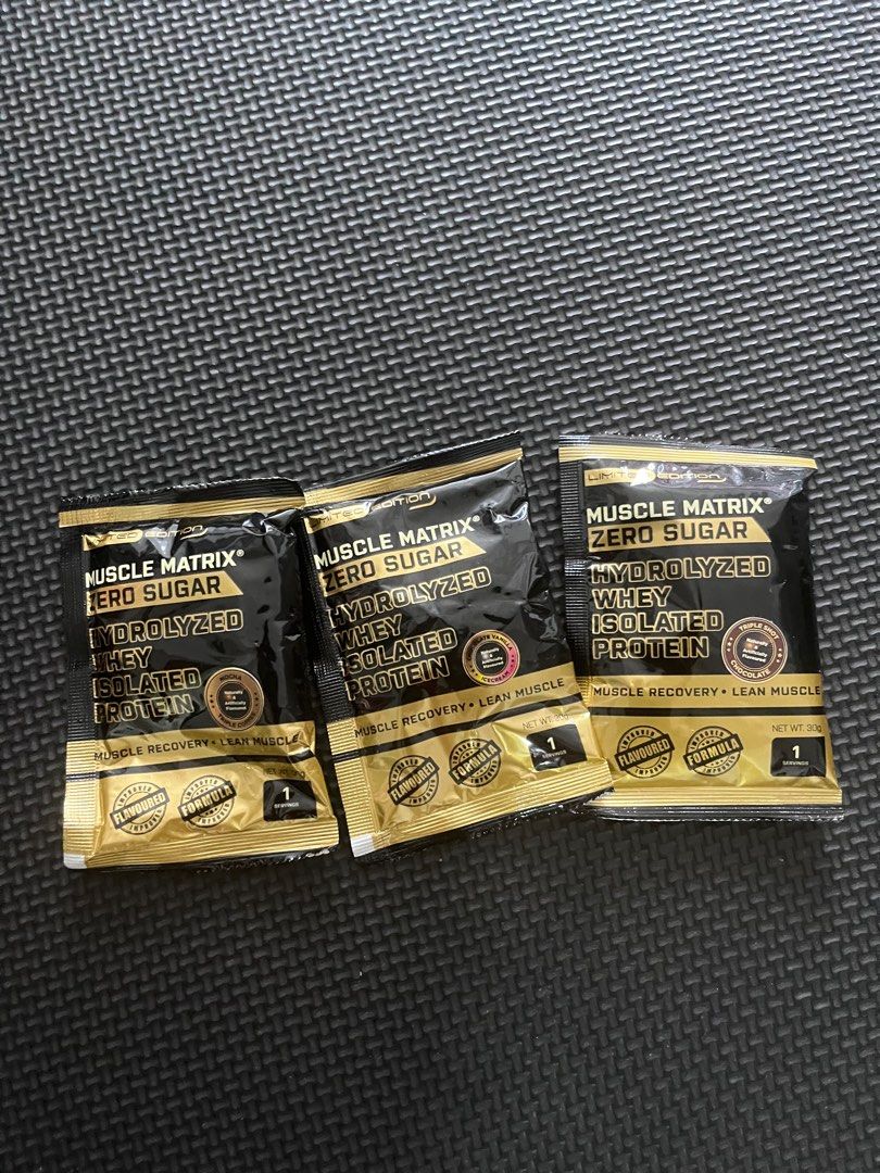 WHEY PROTEIN ZERO SUGAR SACHET, Health & Nutrition, Health Supplements ...