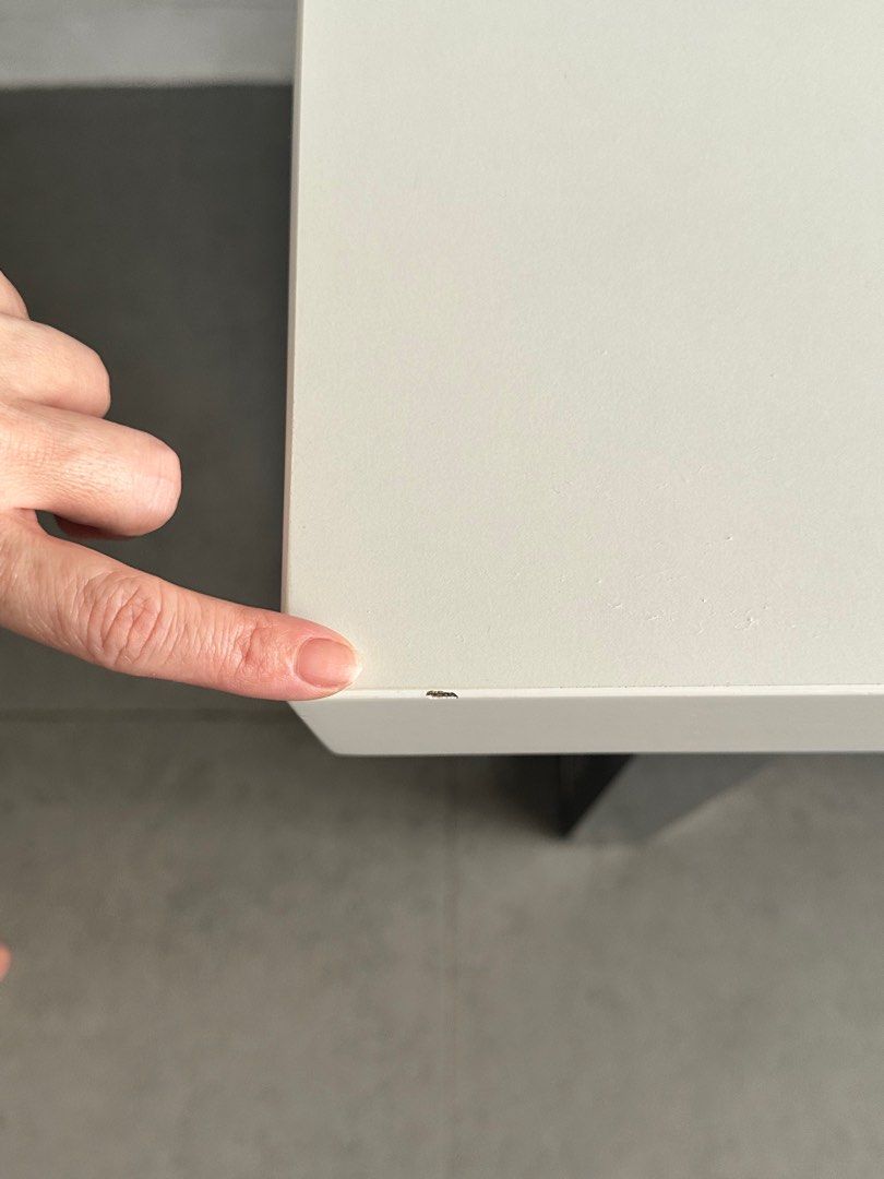 White Study table Detachable cupboard, Furniture & Home Living ...