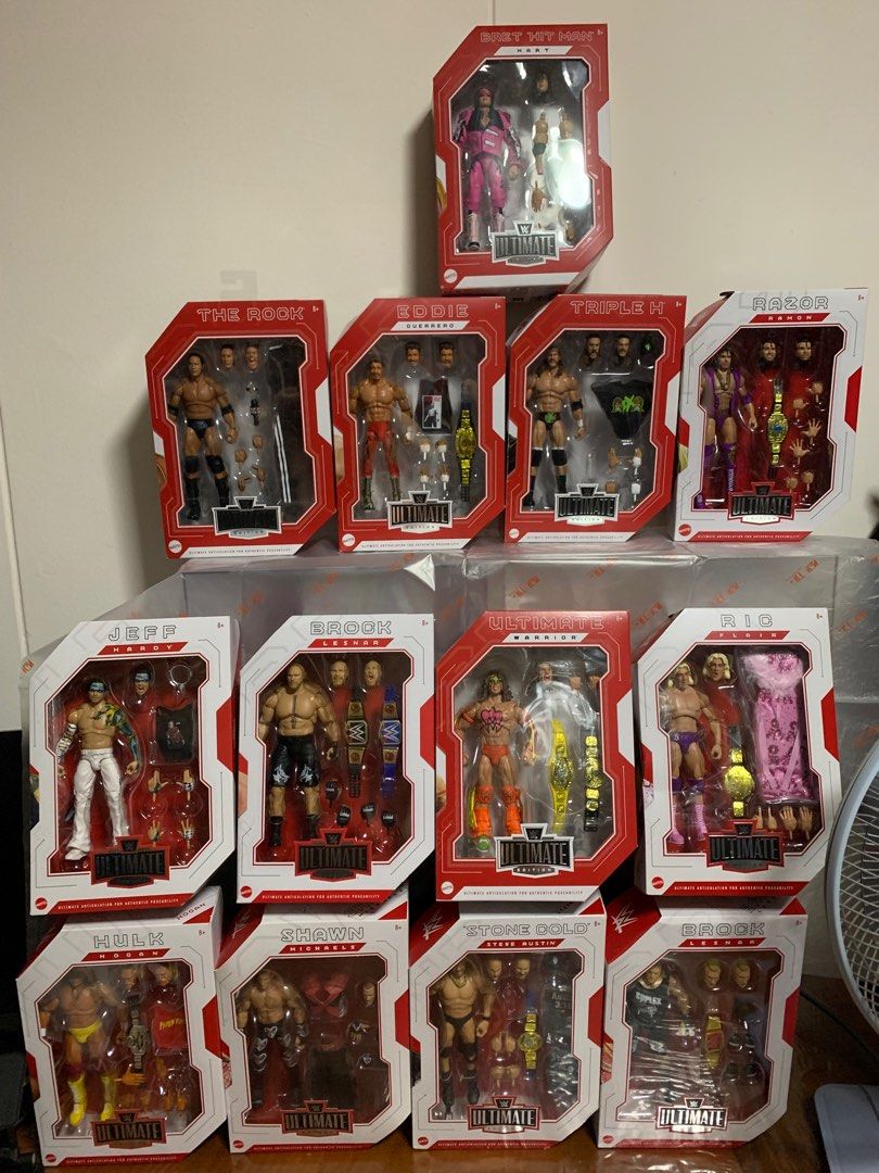WWE Mattel Ultimate Edition The Rock Stone Cold Steve Austin Bret ...