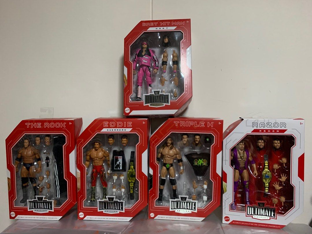 WWE Mattel Ultimate Edition The Rock Stone Cold Steve Austin Bret ...