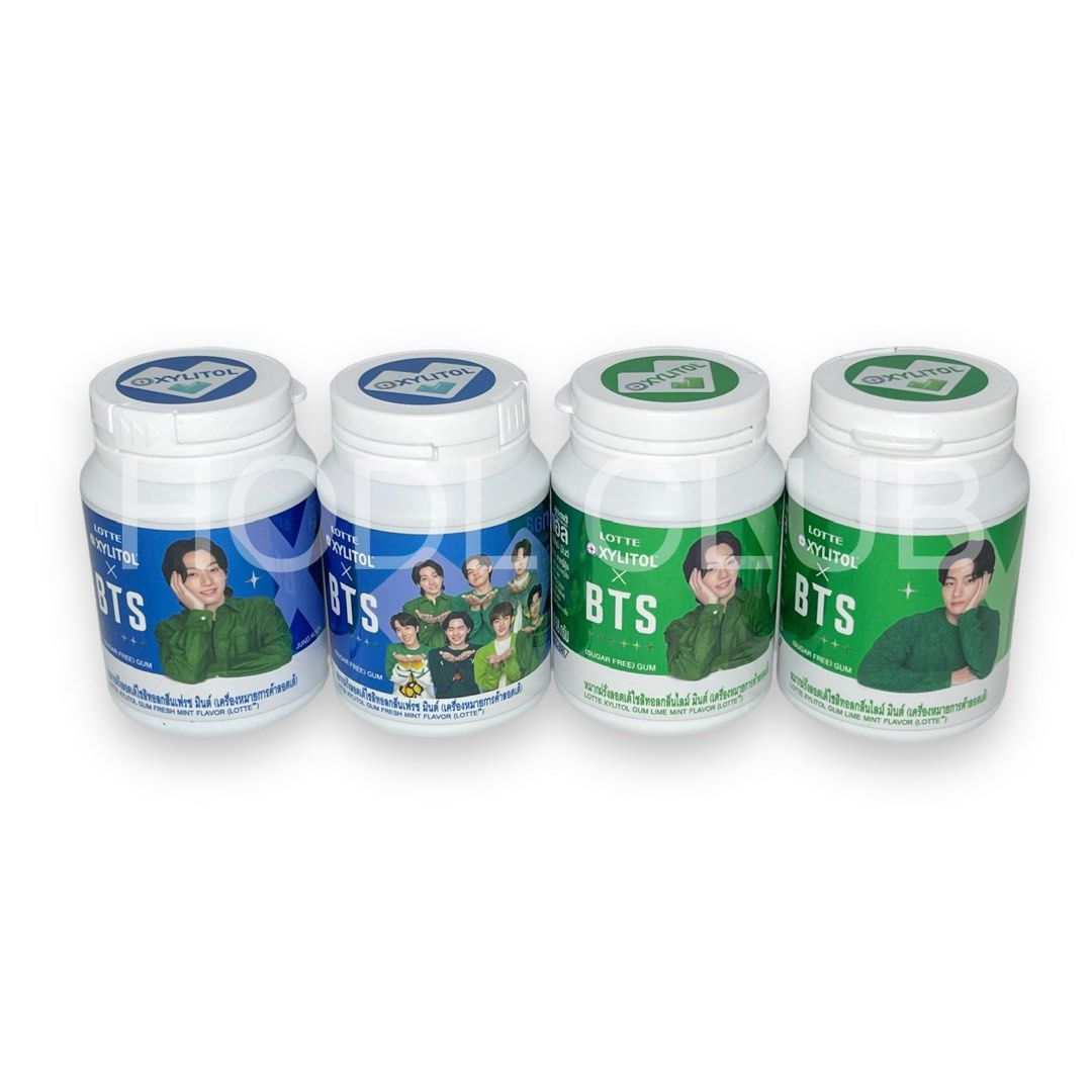 Xylitol x BTS mint chewing gum 58g, Food & Drinks, Packaged & Instant ...