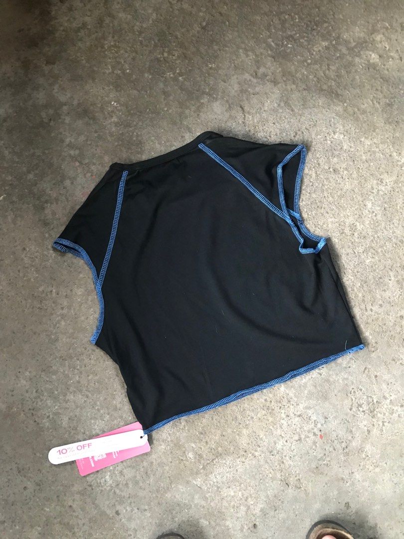 y2k cyberpunk evil eye top, Women's Fashion, Tops, Sleeveless on Carousell