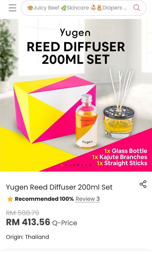 Yugen "Inspire" Luxury Reed Diffuser Set, Furniture & Home Living, Home Fragrance on Carousell