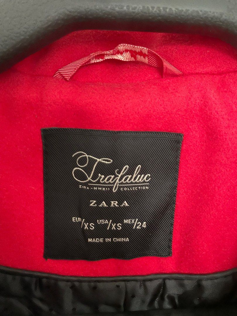 Zara Coat - Red, Women's Fashion, Coats, Jackets and Outerwear on Carousell
