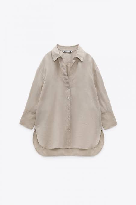 ZARA linen top, Women's Fashion, Tops, Blouses on Carousell
