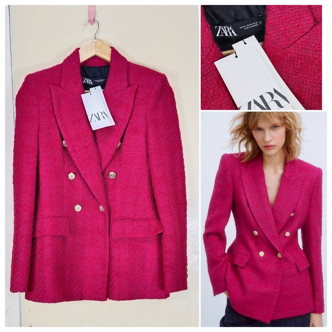 Zara Tweed Blazer, Women's Fashion, Coats, Jackets and Outerwear on ...