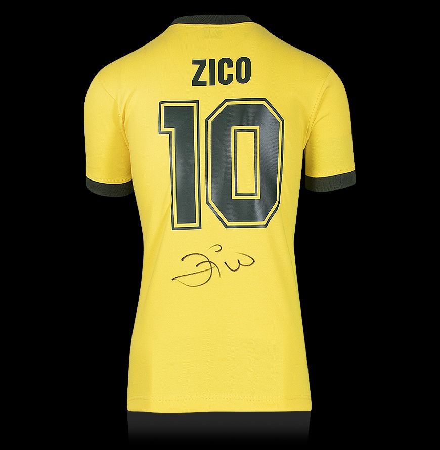 Zico Back Signed Brazil 1982 Home Shirt, Hobbies & Toys, Memorabilia ...