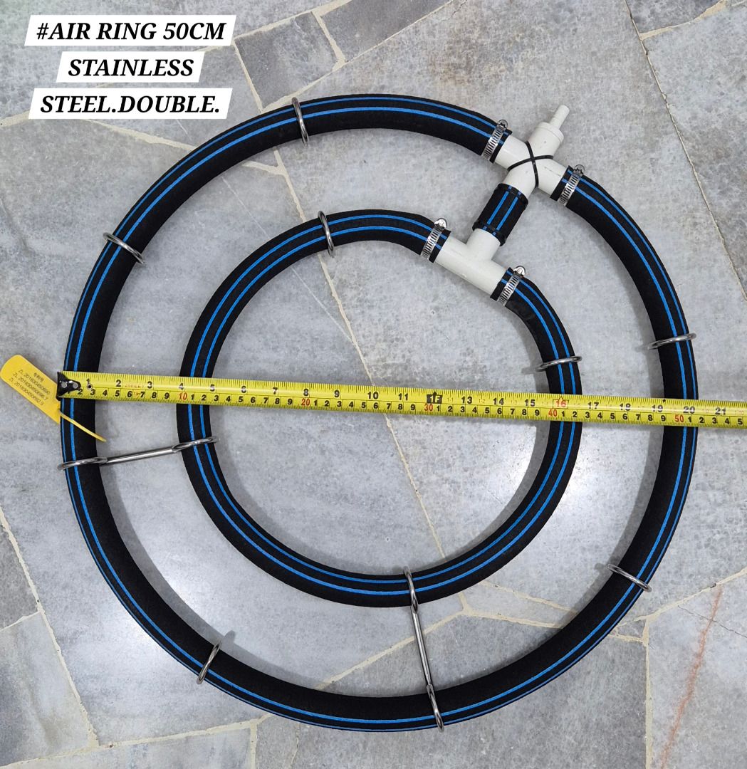 Air Ring Stainless Steel Aquarium Tank Pond Aeration Ikan Kolam ...