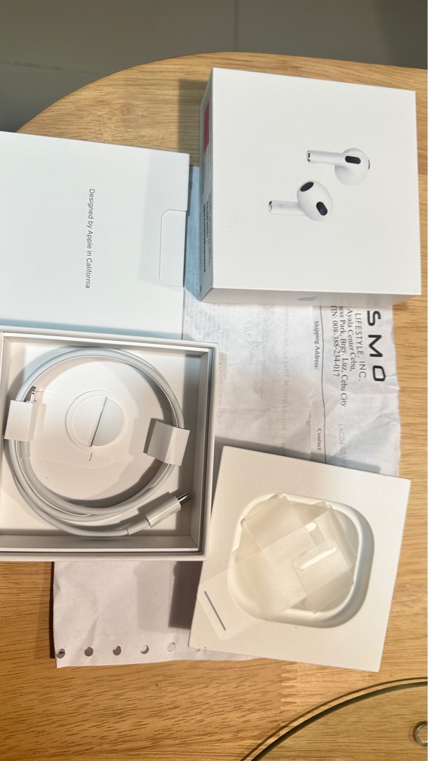 Airpods 3rd gen with box and receipt (original), Audio, Earphones on ...