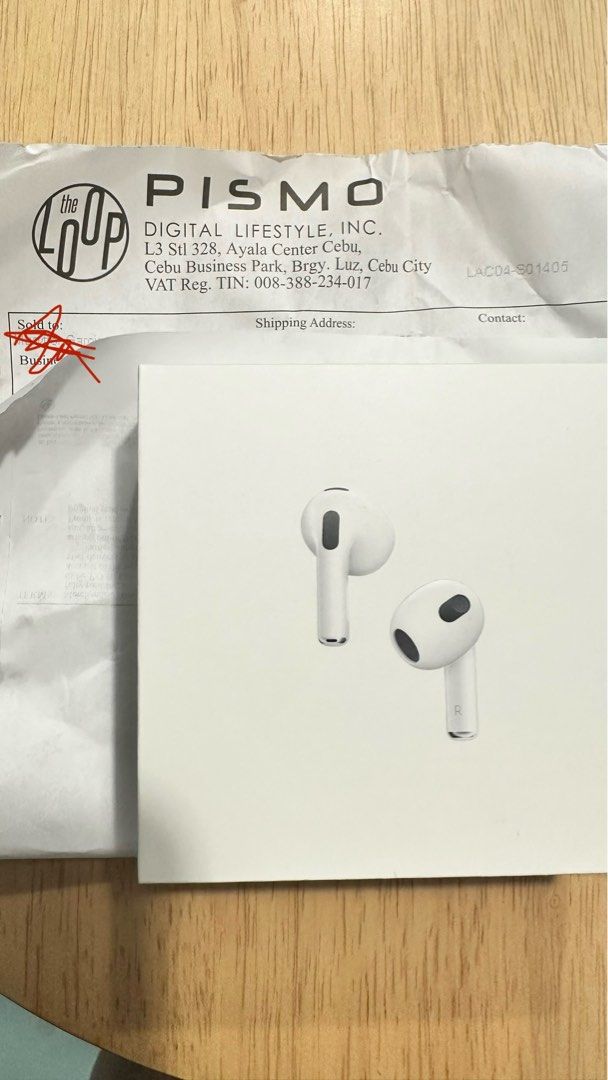 Airpods 3rd gen with box and receipt (original), Audio, Earphones on ...