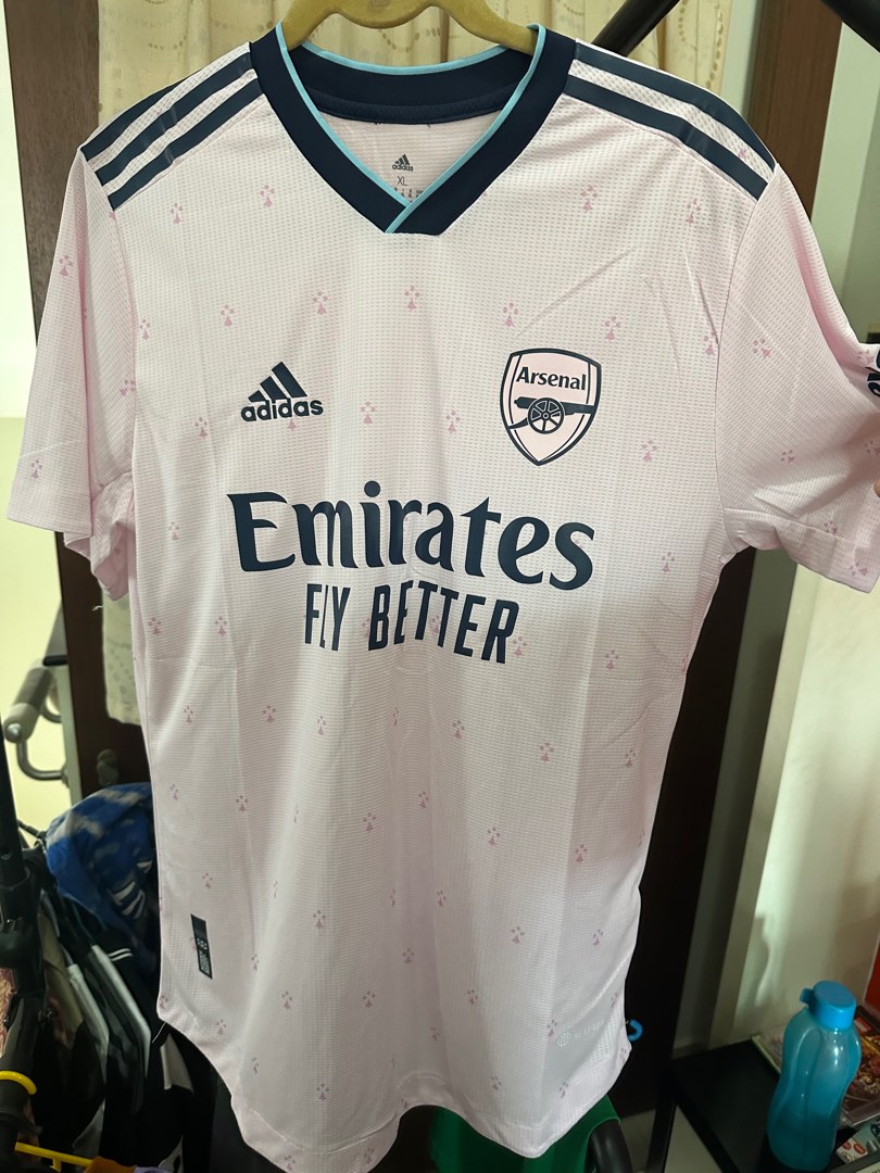 Arsenal Adidas 2022/2023 third kit away pink adidas player issue, Men's ...