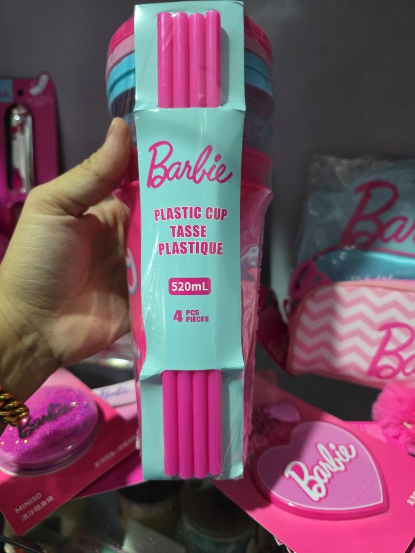 Barbie x Miniso - Plastic Cup (4Pcs), Furniture & Home Living ...