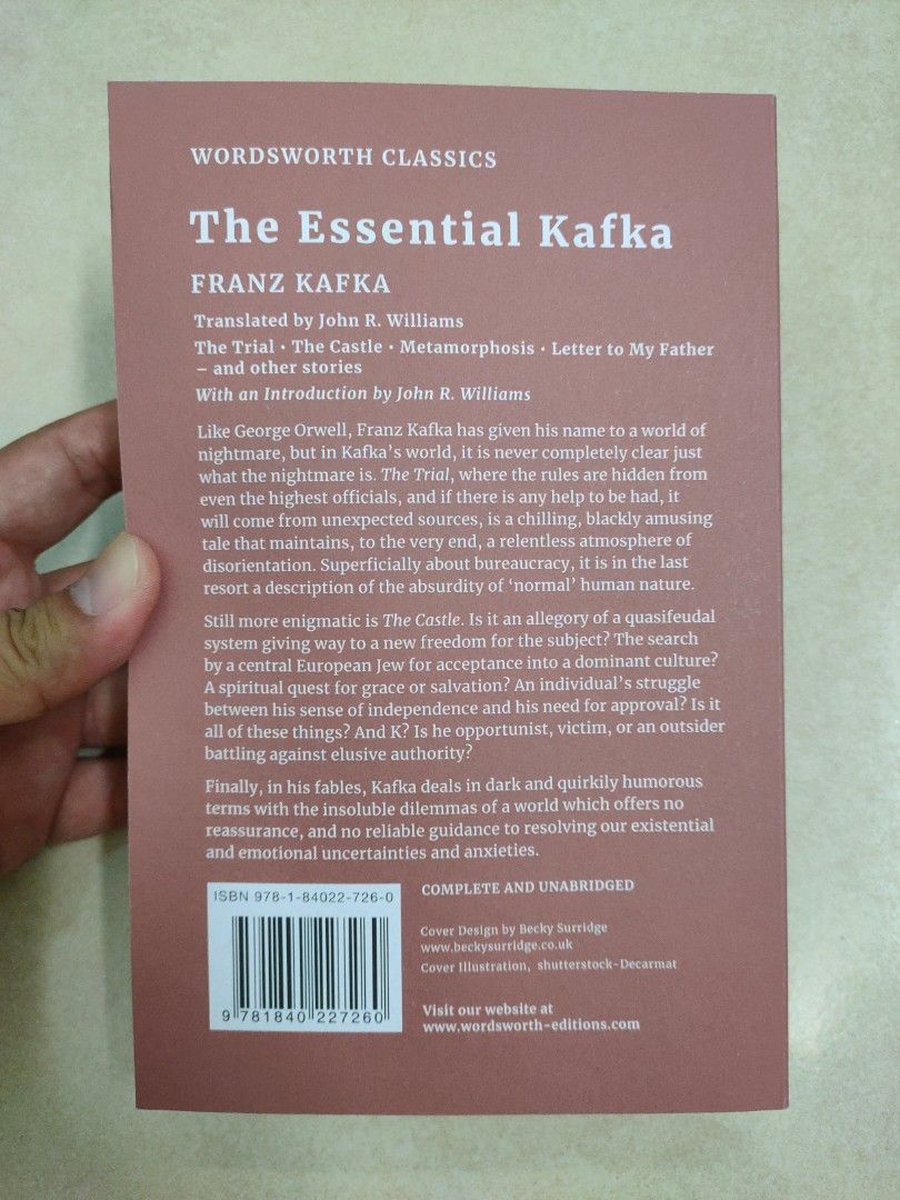 [BB] [100% Original] The Essential Kafka (Trial, Castle, Metamorphosis ...