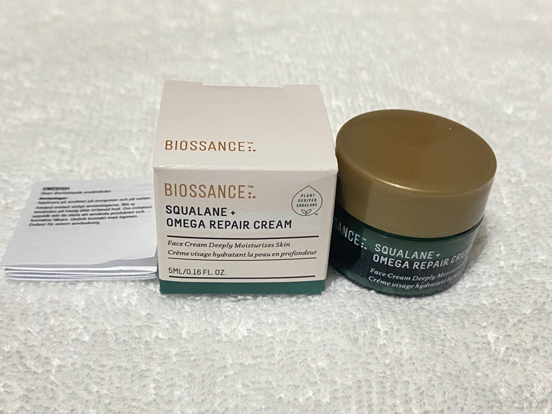 Bnew Biossance Squalane Omega Repair Cream (5ml), Beauty & Personal ...