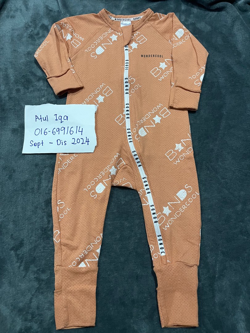 BONDS Wondercool Eyelet Font Brown (6-12m), Babies & Kids, Babies & Kids Fashion on Carousell