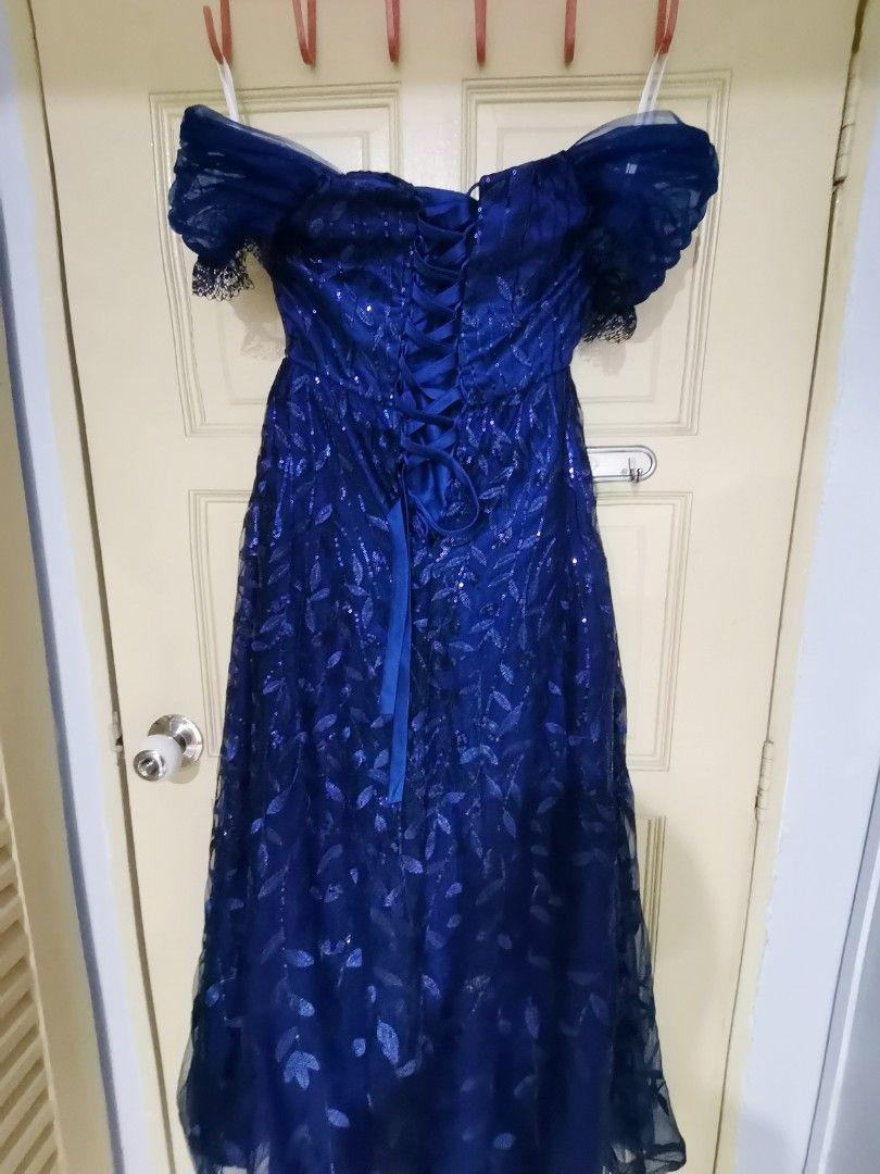 Brand new Deep Blue Color Evening Gown, Women's Fashion, Dresses & Sets ...