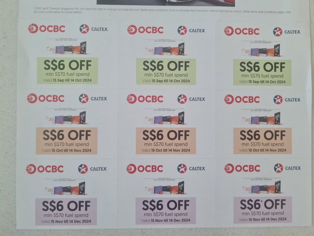 Caltex voucher October November December 2024, Tickets & Vouchers ...