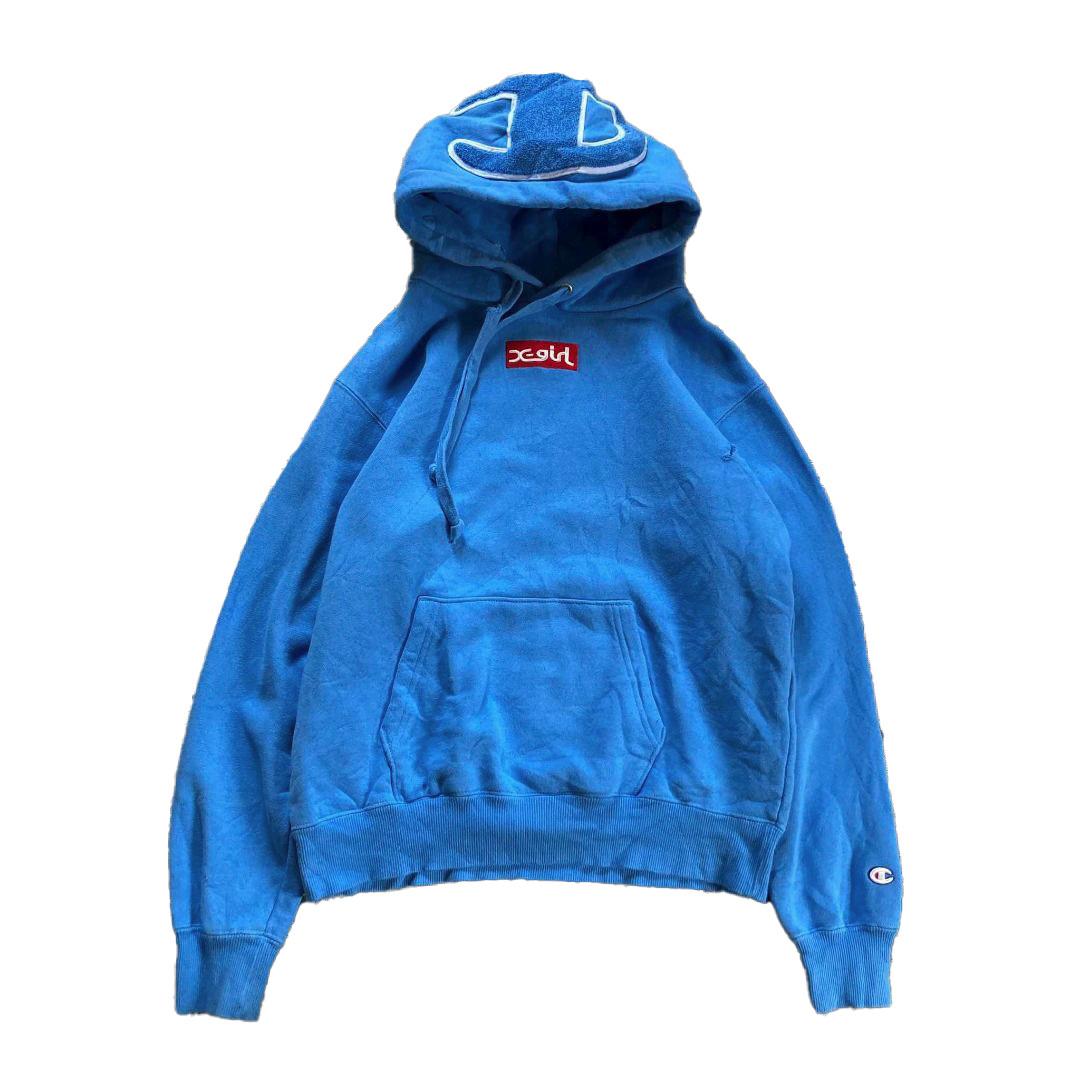 Champion Collaboration with X-Girl Distressed Hoodie Jacket, Women's ...