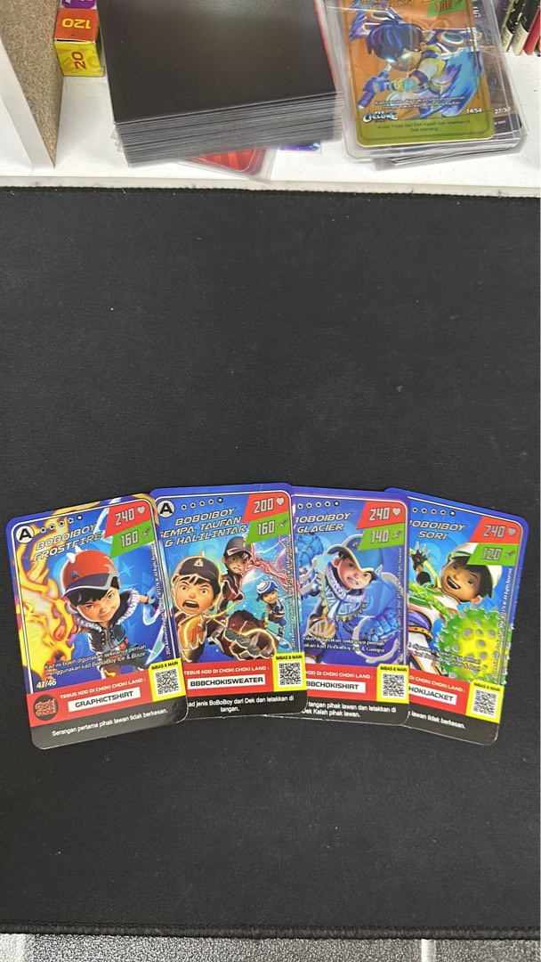 Combo 4 Kad A Choki-choki - Boboiboy Frostfire, Kuasa 3, Glacier & Sori ...