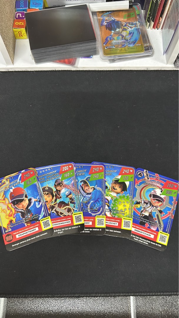 Combo 5 Kad A Choki-choki - Boboiboy Frostfire, Kuasa 3, Glacier, Sori ...