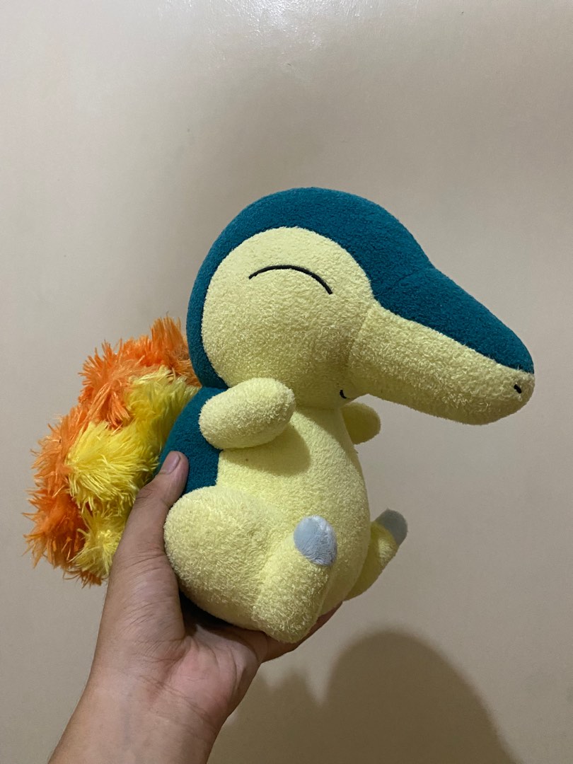 Cyndaquill pokemon takara tomy batt op with voice box plush stuff toy ...