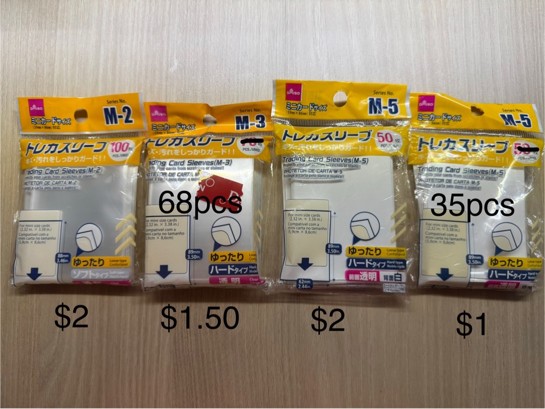 Daiso Card Sleeves, Hobbies & Toys, Toys & Games on Carousell