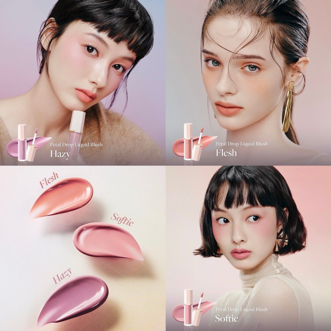 Dear Dahlia液體胭脂新色 Hazy Softie Flesh Dear Dahlia Petal Drop Liquid Blush 2024新色 現貨, 美容＆個人護理, 健康及 ...