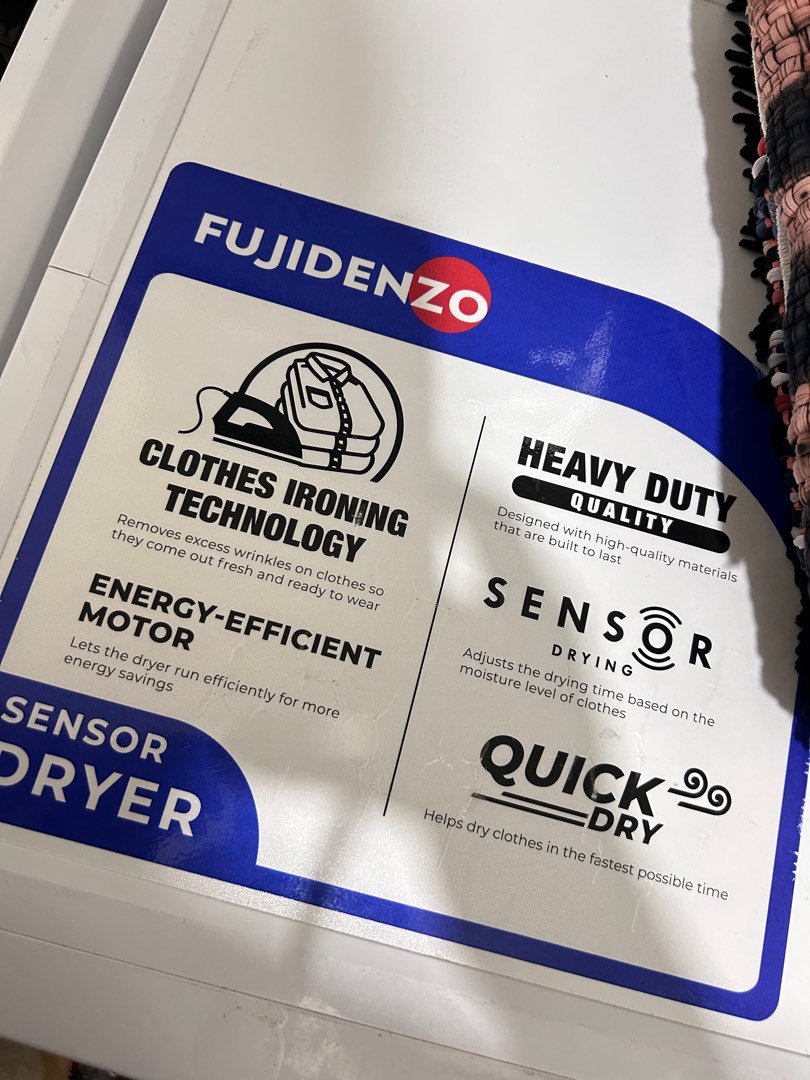 Fujidenso Dryer 8KG, TV & Home Appliances, Washing Machines and Dryers ...