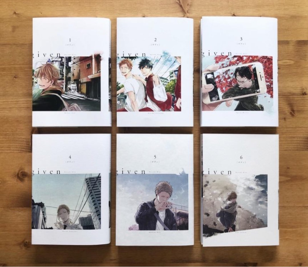 GIVEN Special Manga Cover Set (6 cover/set), Hobbies & Toys, Memorabilia & Collectibles, Fan ...