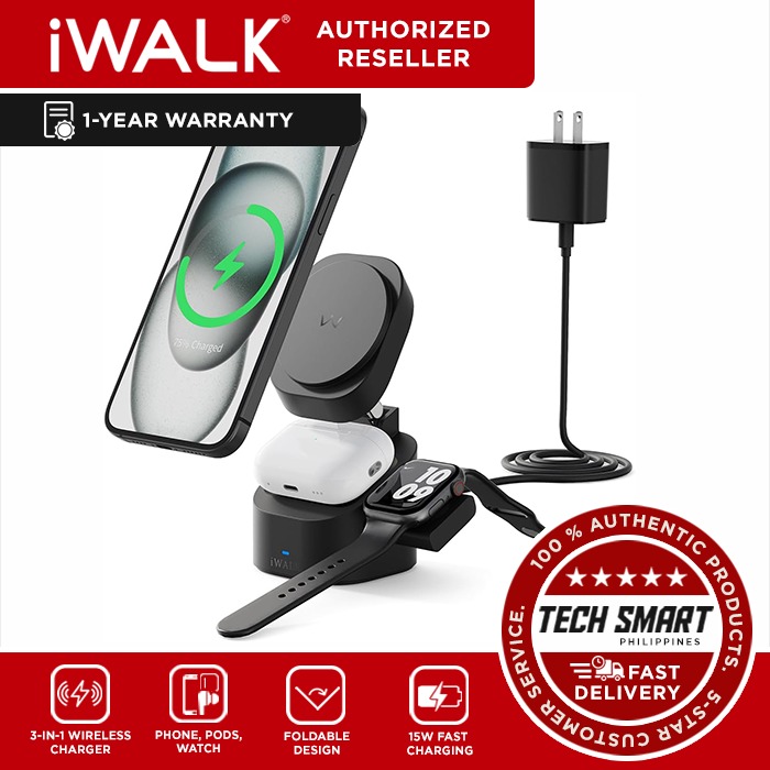 iWALK StandMe Power 3 in 1 Foldable Wireless Charging Station ...