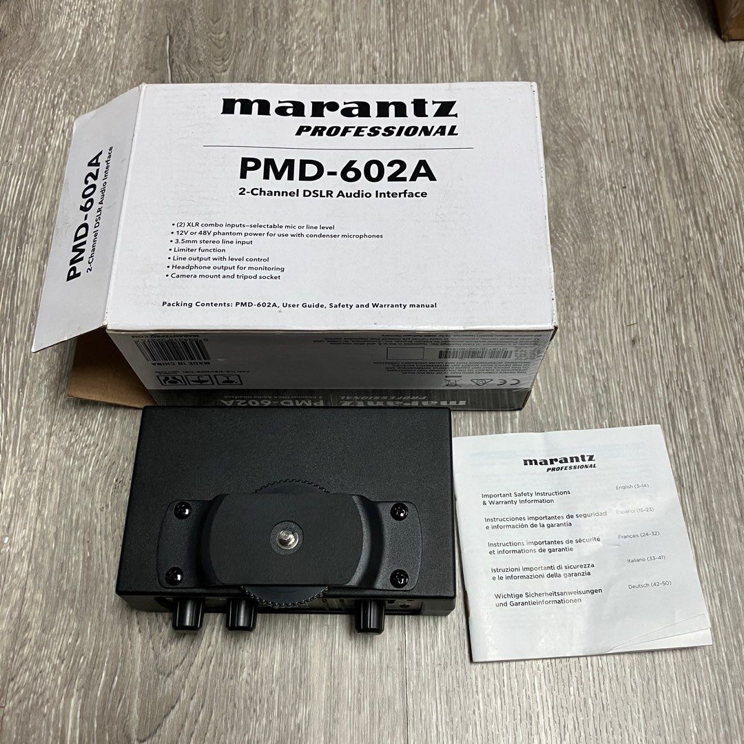 Marantz PMD-602A 2-Channel DSLR Audio Interface, Audio, Other Audio ...