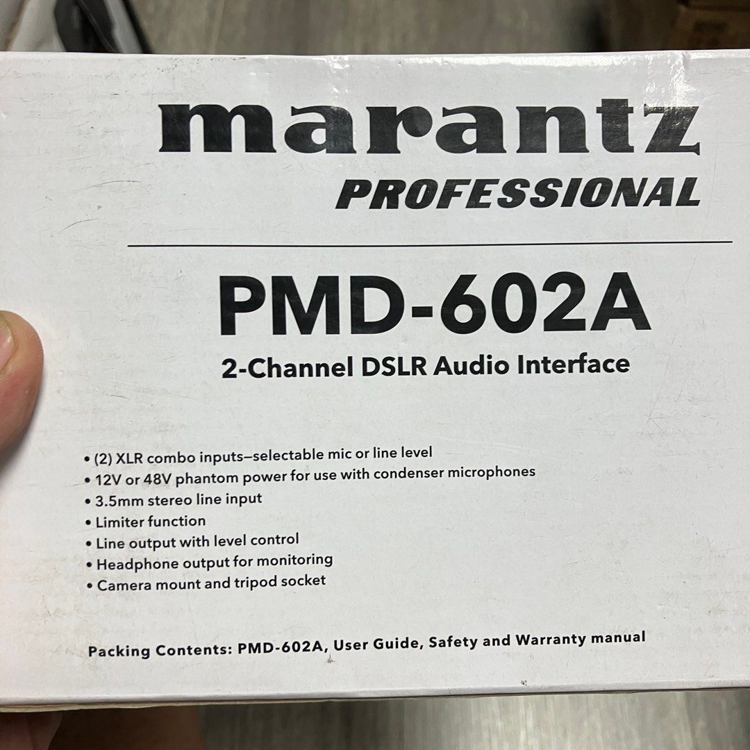 Marantz PMD-602A 2-Channel DSLR Audio Interface, Audio, Other Audio ...