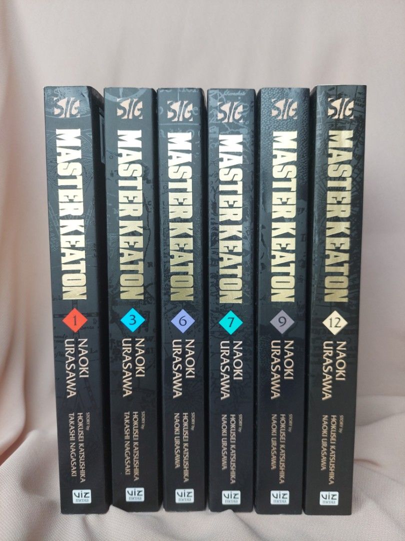 Master Keaton Vol. 1, 3, 6, 7, 9, 12 - SET (Viz Signature, English Manga, Naoki Urasawa ...