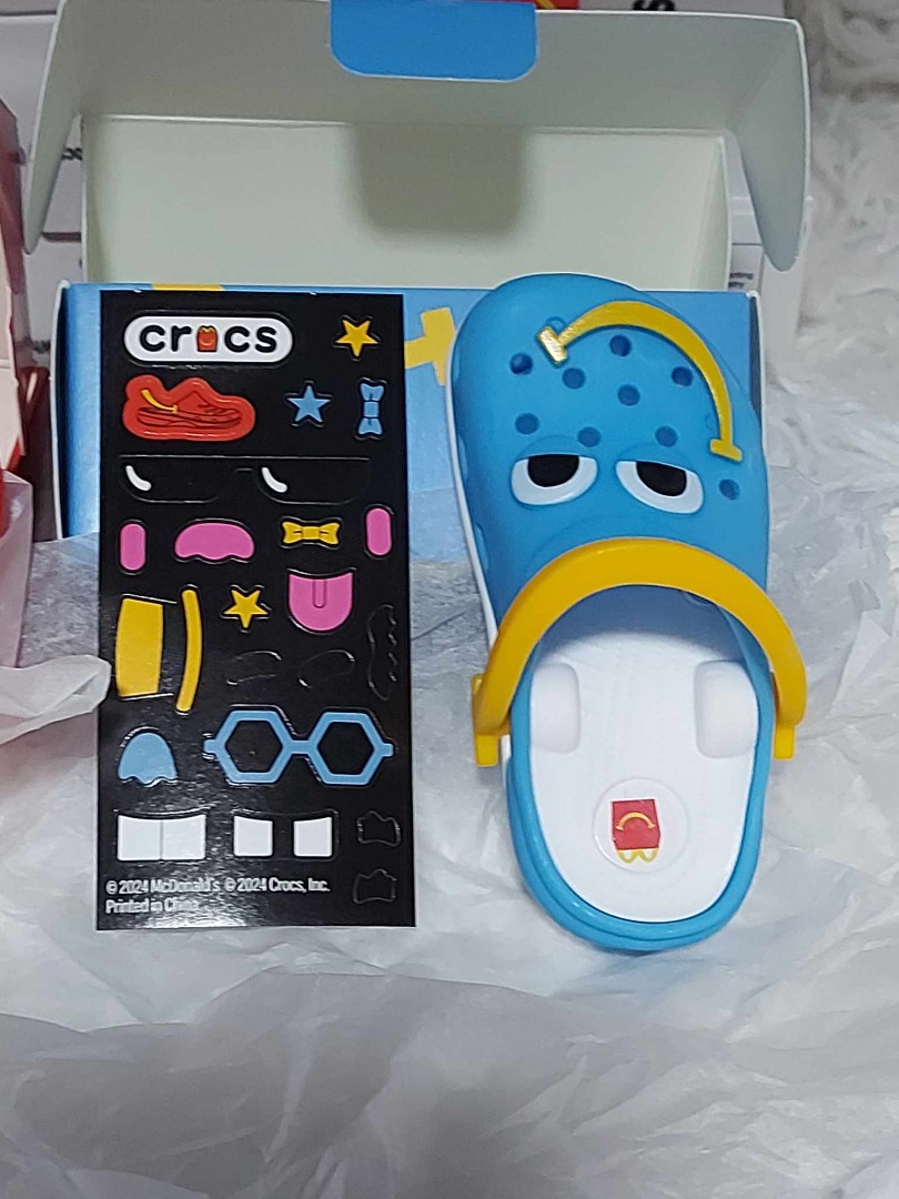 McDonalds Crocs 6. Character Crocs Toy (Blue), Hobbies & Toys ...