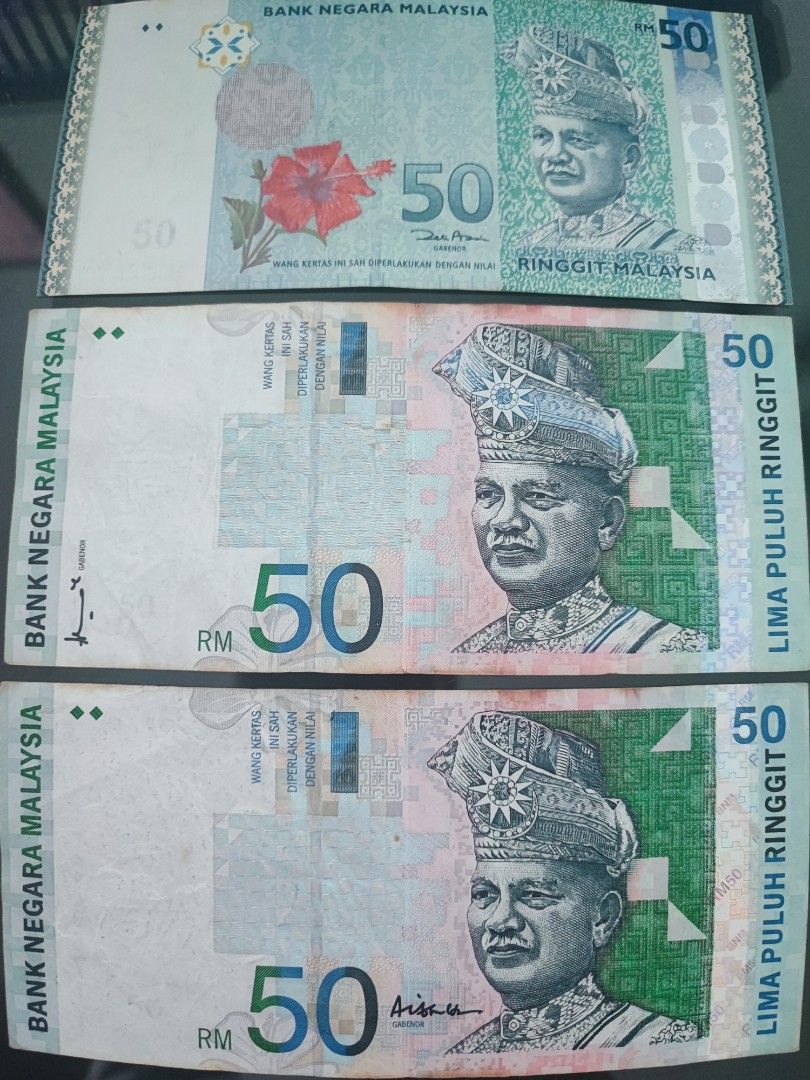 Merdeka edition RM50 notes and old RM50 notes, Hobbies & Toys ...
