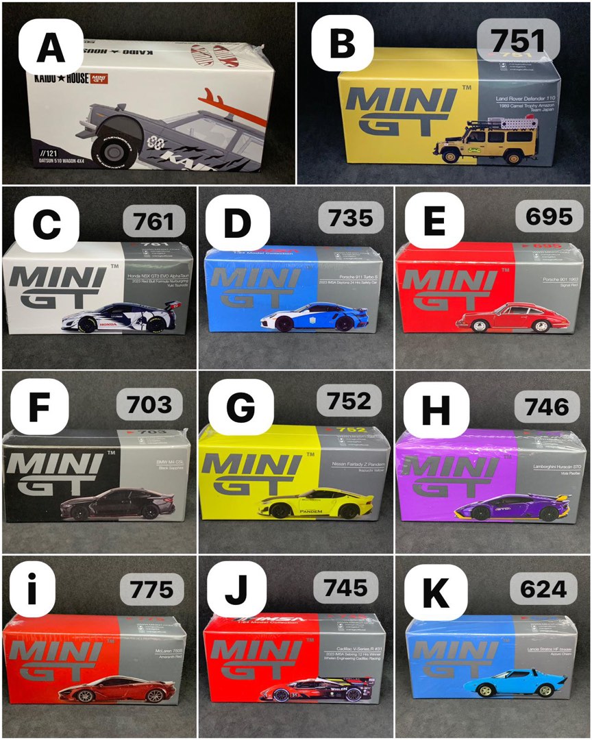 MINIGT 751 Land Rover Defender 110 Camel 761 NSX GT3 EVO Redbull 735 ...