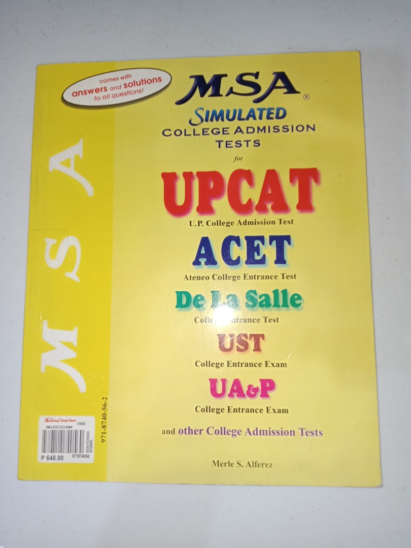 MSA CETs Reviewer for UPCAT, ACET, etc by Merle S. Alferez, Hobbies ...