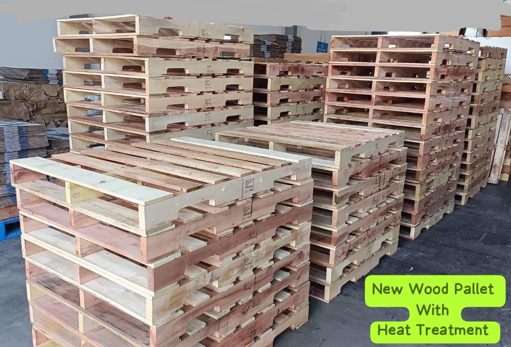 NEW wood pallet with heat treatment, Furniture & Home Living, Outdoor ...