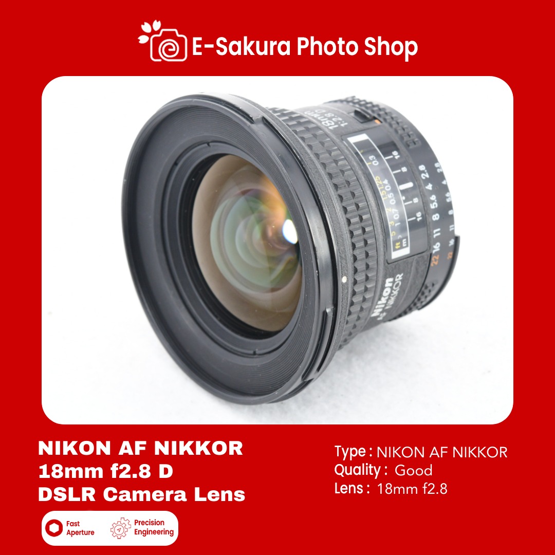 NIKON AF NIKKOR | DSLR LENS | 18mm f/2.8 D | 200612 | GOOD QUALITY # ...