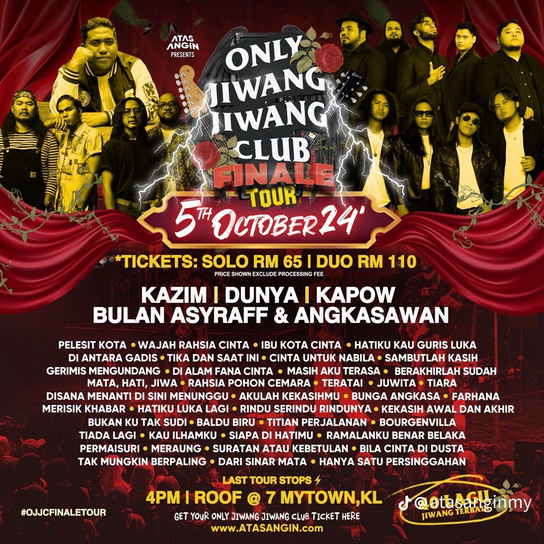 Only Jiwang Jiwang Club Finale Tour, Tickets & Vouchers, Event Tickets ...