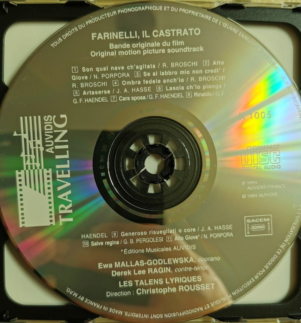 Original Movie Soundtrack: Farinelli, IL Castrato CD+DVD Combo Ultra ...