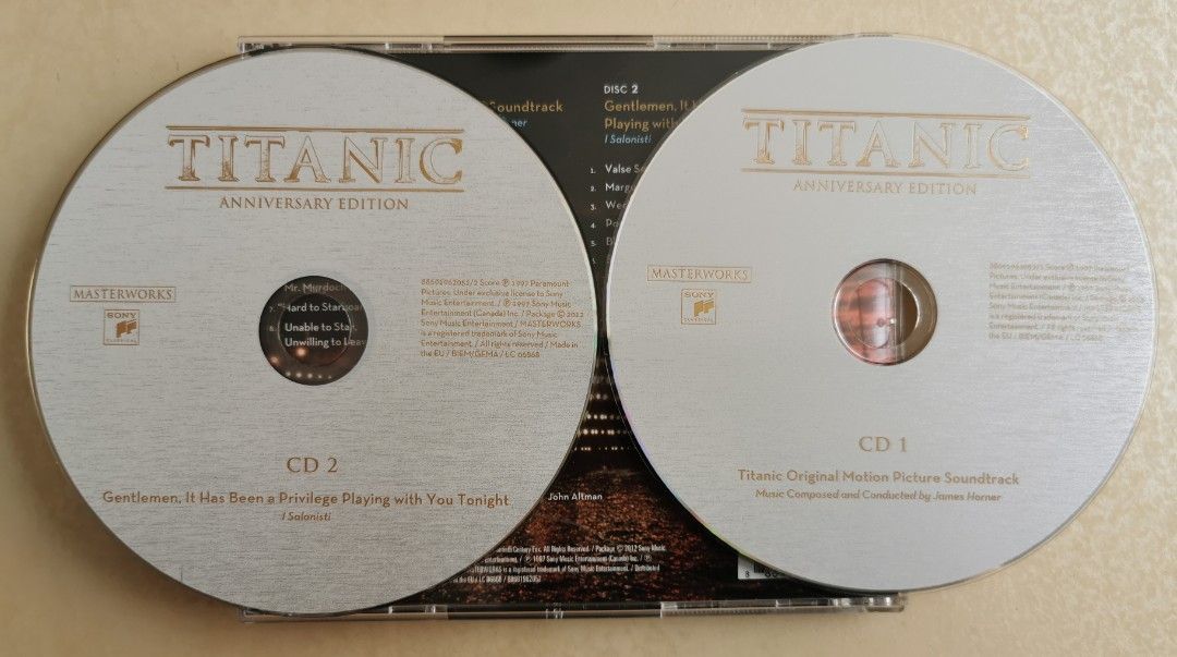 Original Movie Soundtrack: Titanic Anniversary Edition 2CD (Made In EU), Hobbies & Toys, Music ...